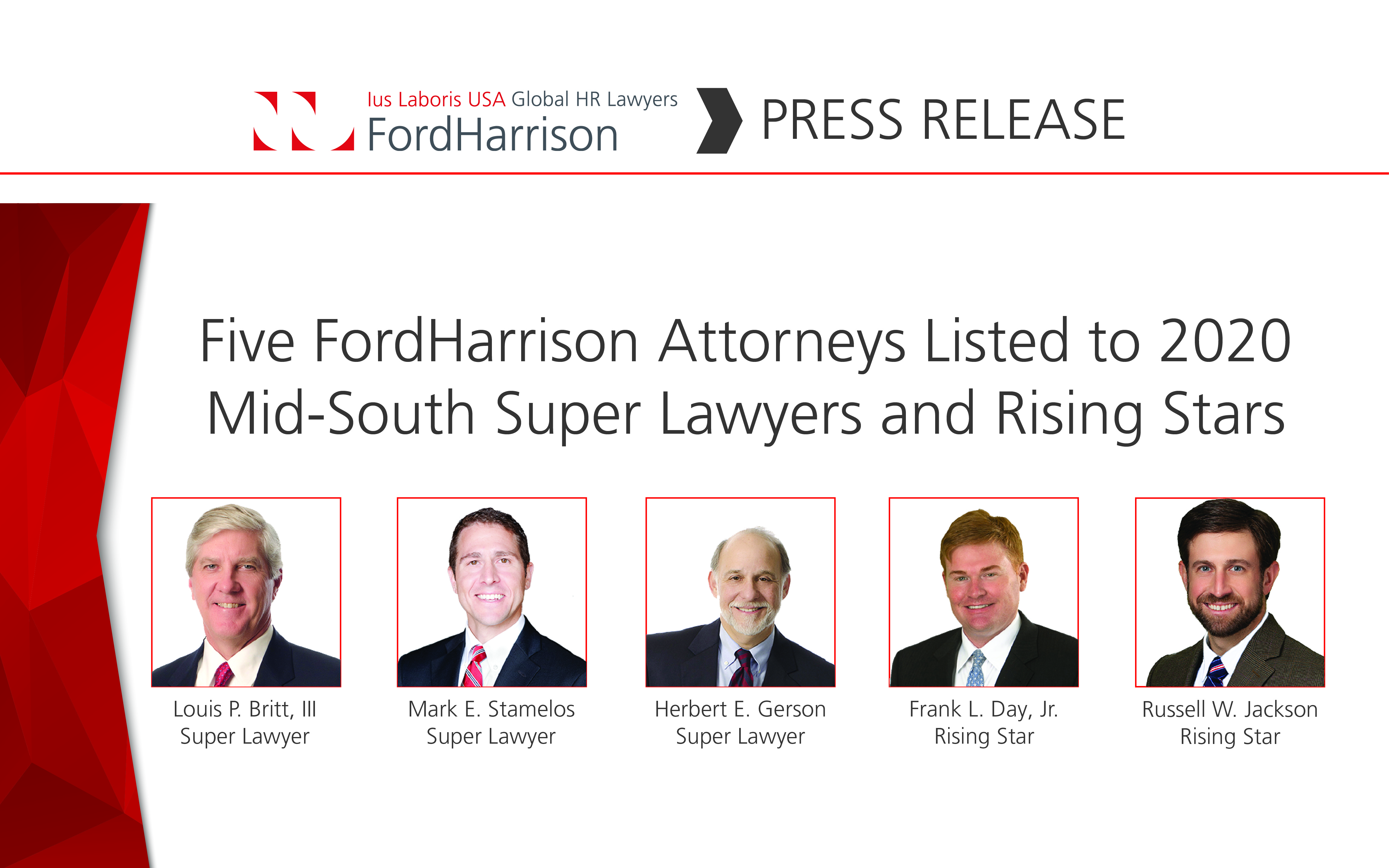 Five FordHarrison Attorneys Named to the 2020 Mid-South Super Lawyers ...